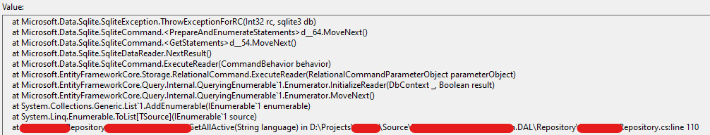 Compatibility issue with SQLite SEE · Issue #19869 · dotnet/efcore · GitHub