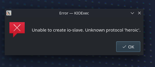 Steam Deck - Unable to createio-slave. Unknown protocol 'heroic'. · Issue #1970 · Heroic-Games ...