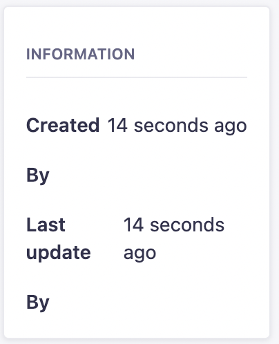 When using the create service, the result does not return the author property, for example ...