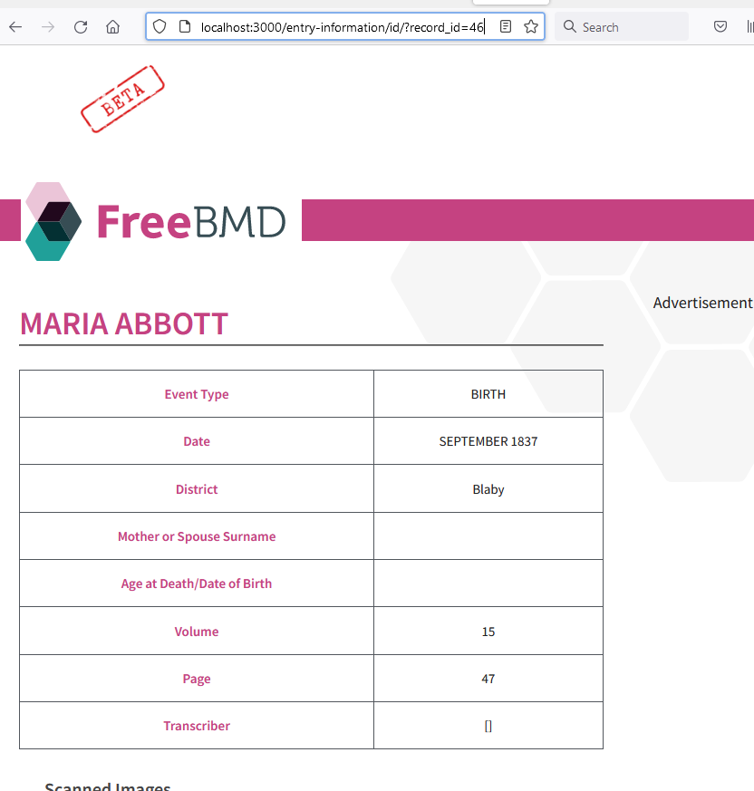 Expired FreeBMD1 URLs to redirect to FreeBMD2 website · Issue #508 ...