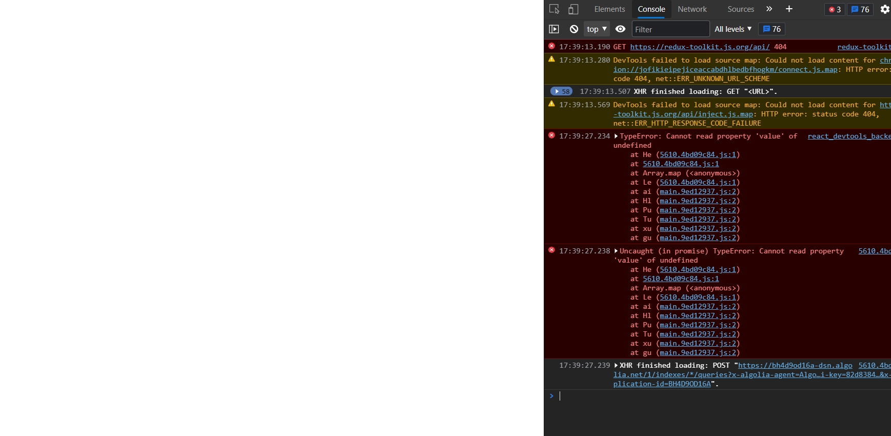 Start typing on search field crash the app · Issue #1399 · reduxjs/redux-toolkit · GitHub
