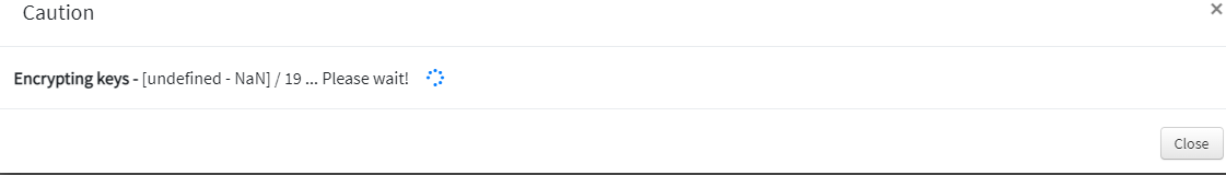 Encrypting keys - [undefined - NaN] create user - after upgrade from version 3.0.0.21 to 3.0.0 ...