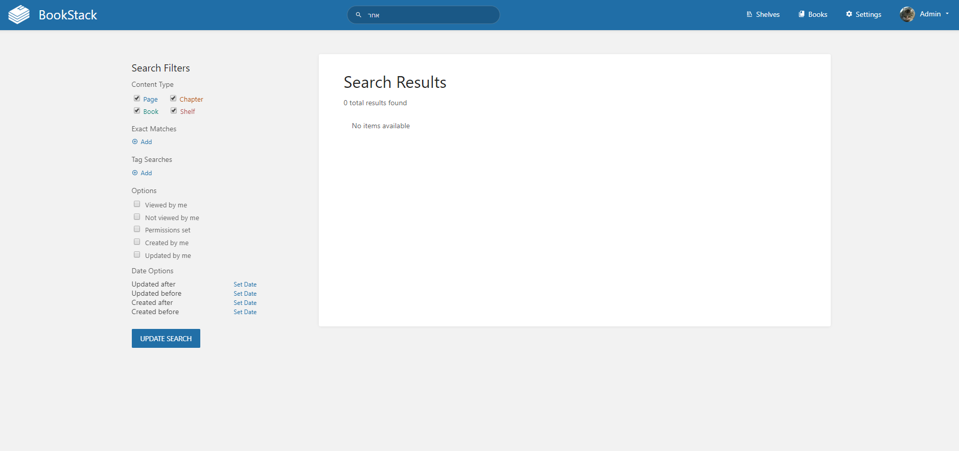 Can't search in Hebrew · Issue #1951 · BookStackApp/BookStack · GitHub