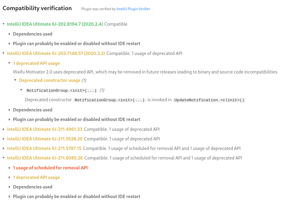 Fix deprecations and scheduled removal API · Issue #217 · waifu ...