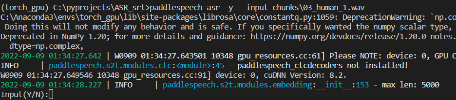 [S2T]如何不输入Y/N · Issue #2365 · PaddlePaddle/PaddleSpeech · GitHub