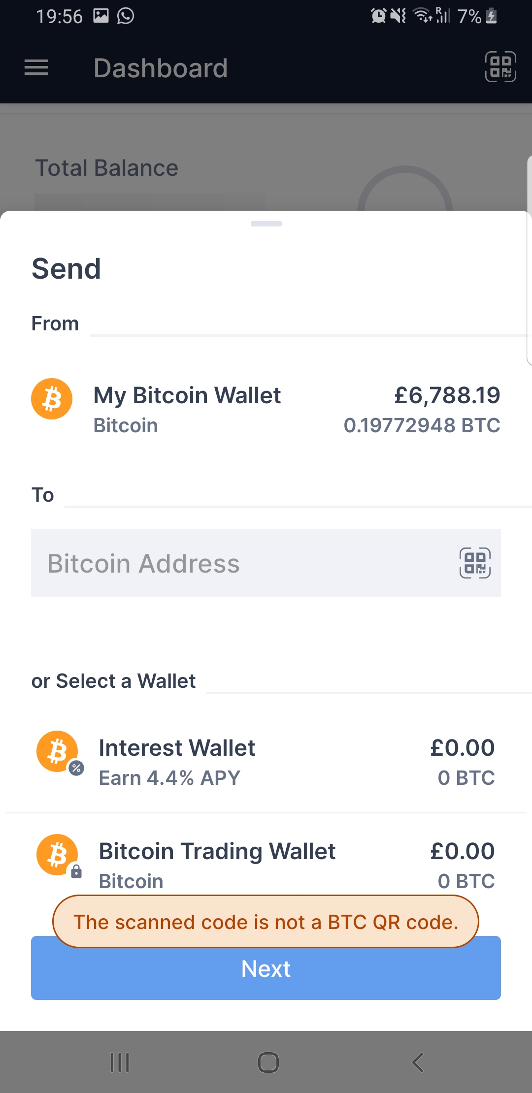 Blockchain Wallet not recognising QR Code or Bitcoin Address · Issue ...