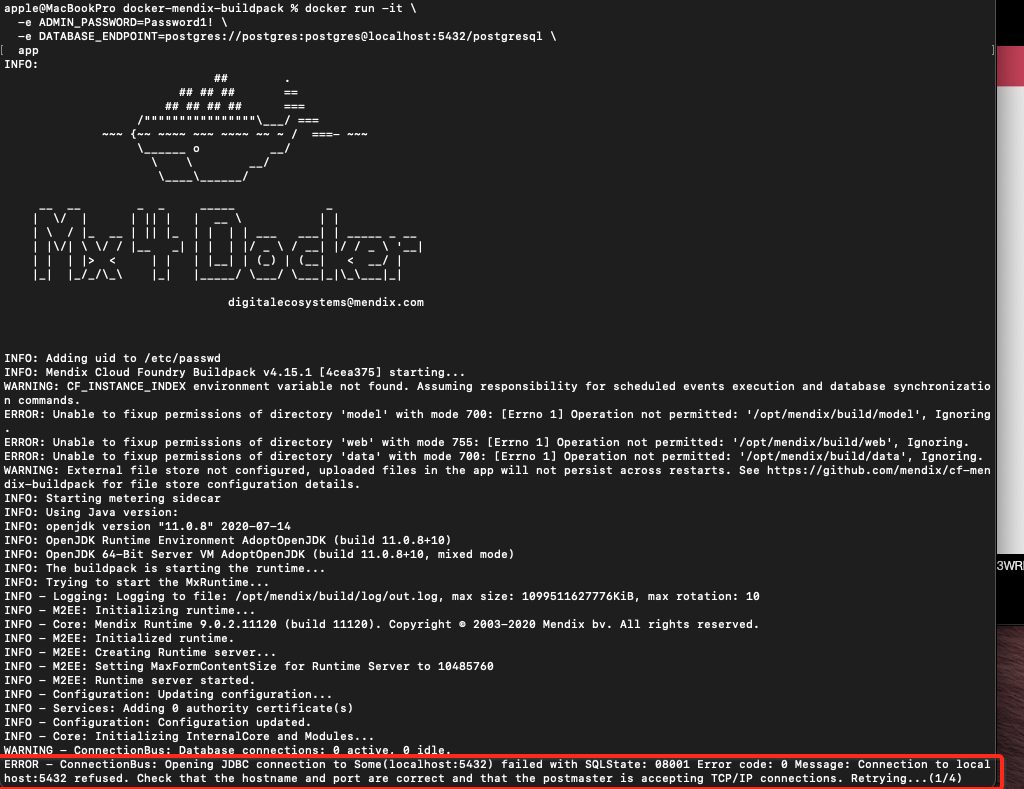 Can Not Connect To Db · Issue 118 · Mendixdocker Mendix Buildpack · Github 