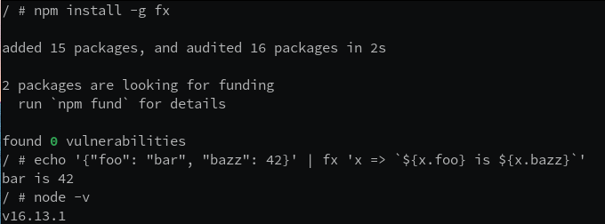 Template literals cause `syntax error: bad substitution` in node 16.x · Issue #176 · antonmedv ...