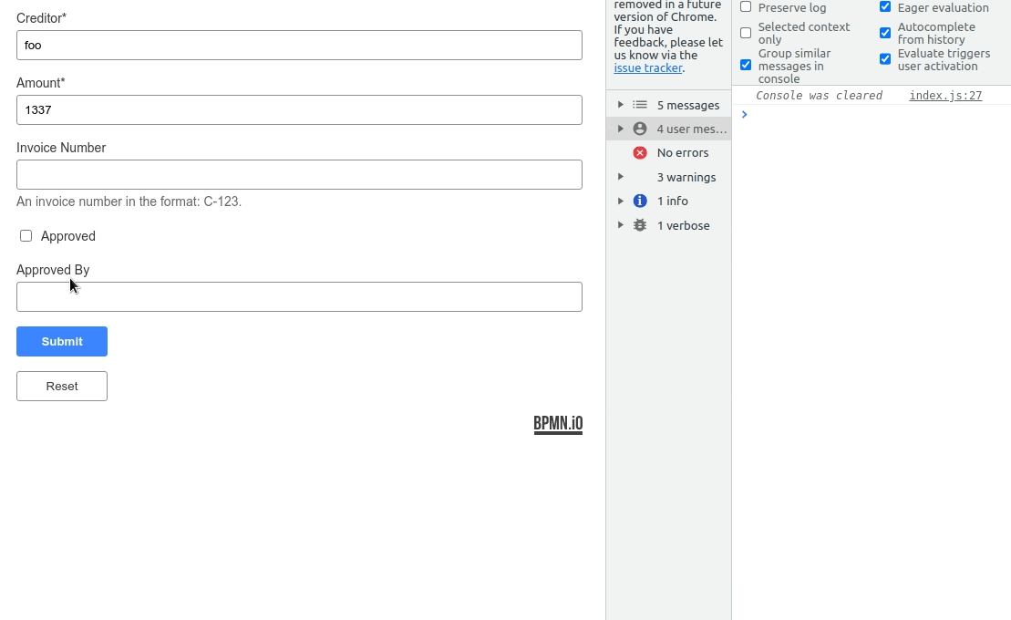 Checkbox should submit "false" if it is required and not changed · Issue #190 · bpmn-io/form-js ...