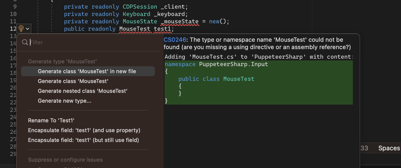 Reduce the number of steps to create a class on a new file · Issue #424 · microsoft/vscode ...