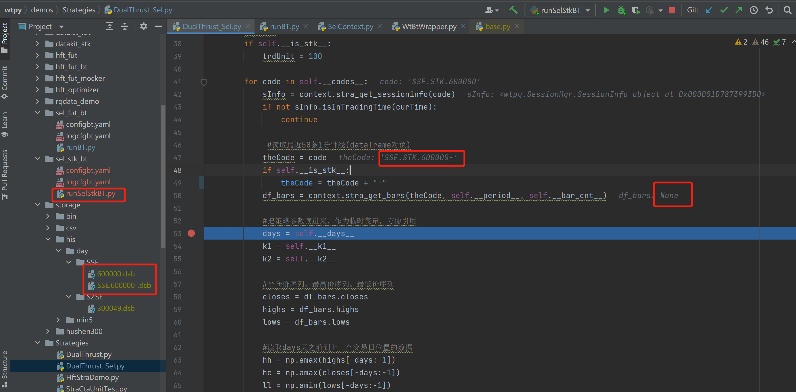 sel_stk_bt回测时，on_calculate方法中股票获取不到数据 · Issue #109 · wondertrader/wtpy · GitHub