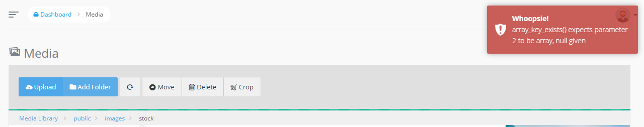Error: "array_key_exists() expects parameter 2 to be array, null given" · Issue #4915 ...