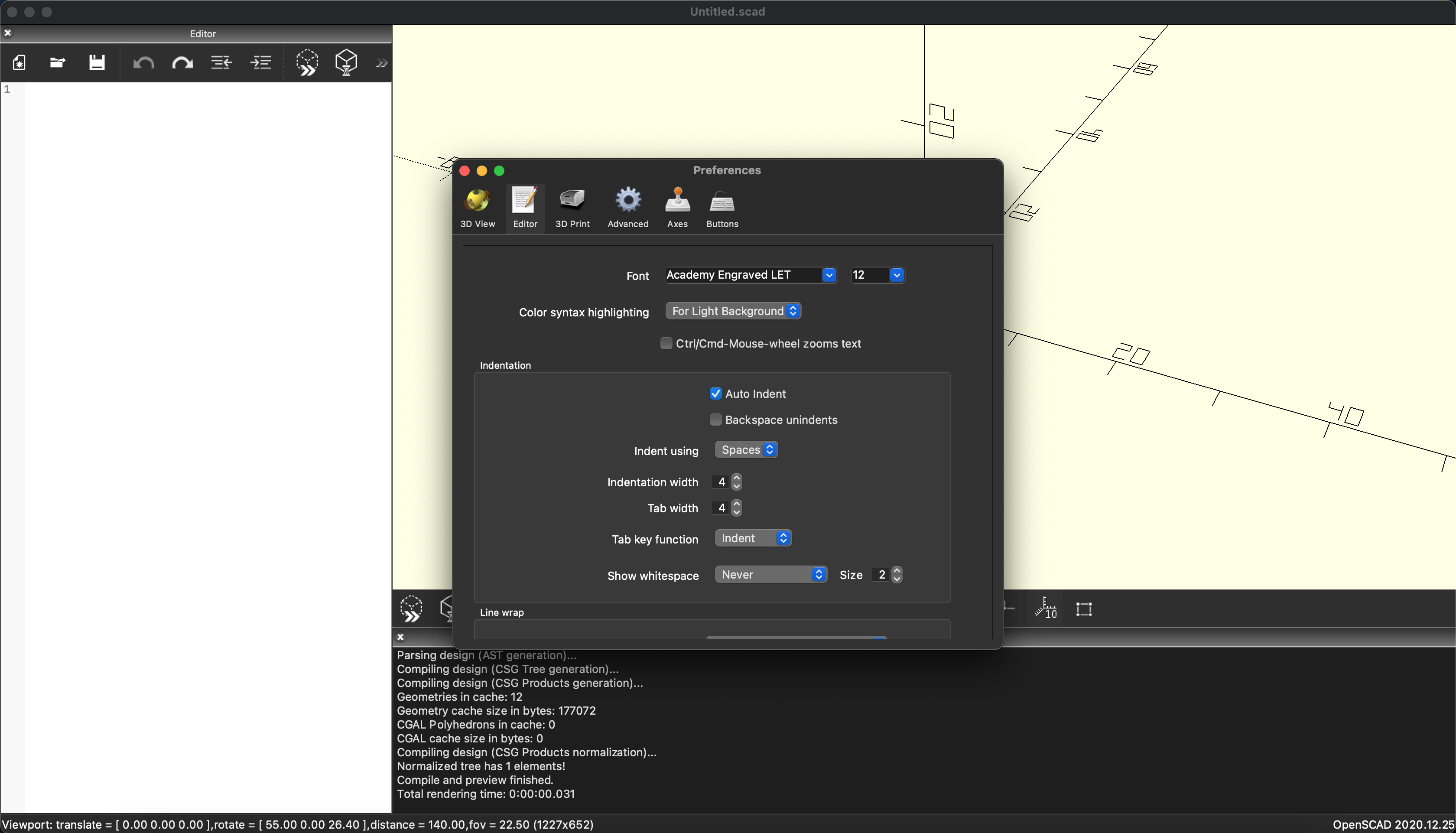 Dark mode on Mac, text is not visible. · Issue #2785 · openscad/openscad · GitHub