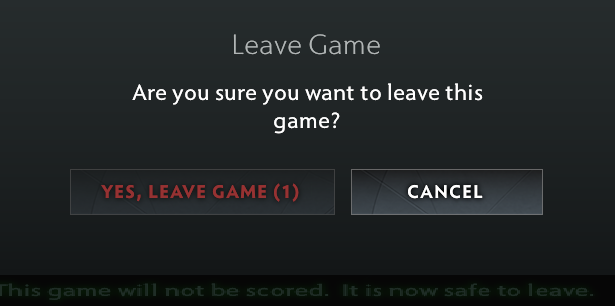 Remove "Are you sure you want to leave this game?" for matches that won ...