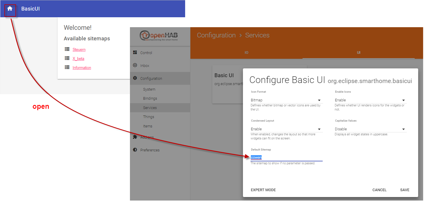 [BasicUI] Allow switching between sitemaps · Issue #3859 · eclipse-archived/smarthome · GitHub