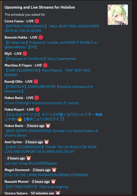 GitHub - pinapelz/vstream-tracker: A JDA Discord Bot that tracks the streams of Virtual Livers