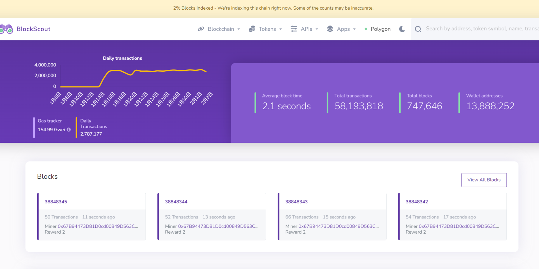 Synchronization completion time for Polygon · Issue #6809 · blockscout/blockscout · GitHub