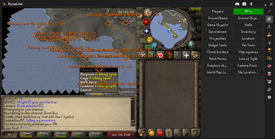 Missing fishing spots on Jatizo · Issue #3687 · runelite/runelite · GitHub