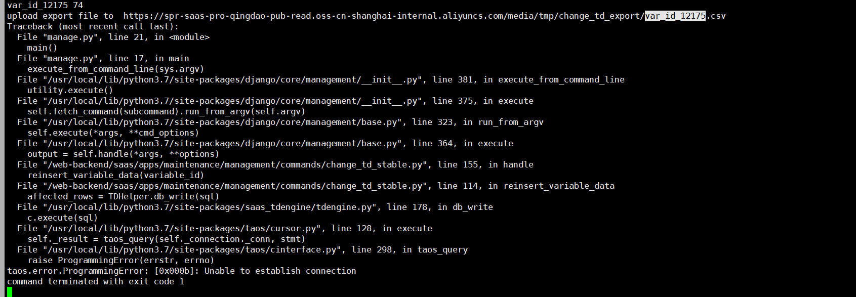 Sql With Error In Python · Issue 17094 · Taosdata Tdengine · Github