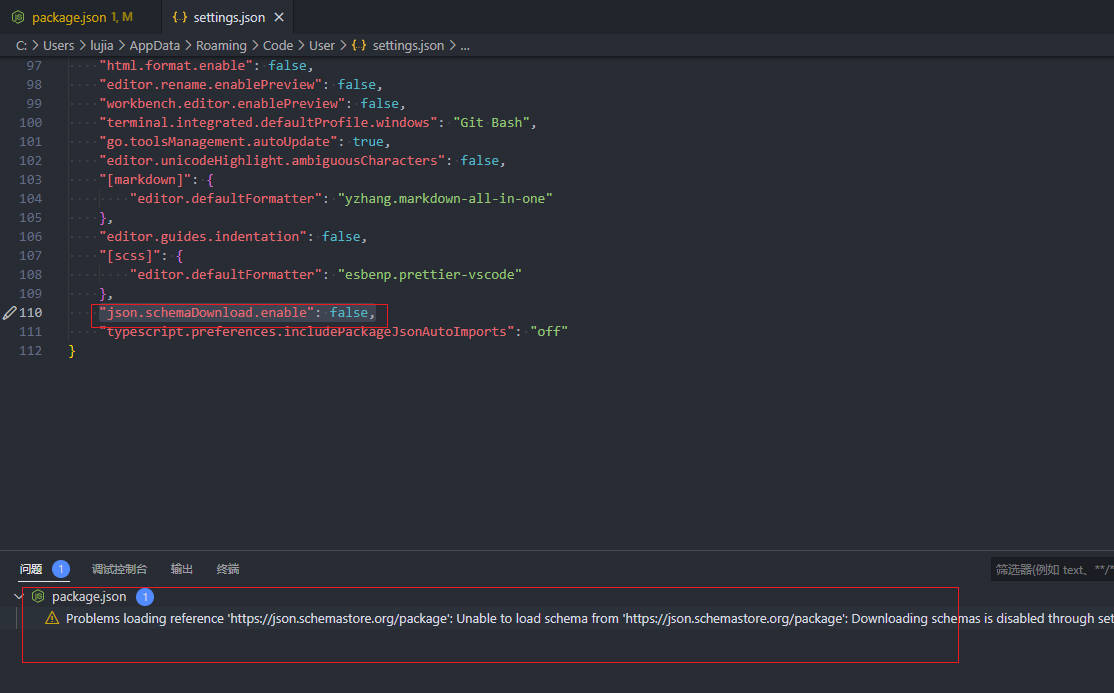 [json] download schema from disk instead · Issue #152963 · microsoft ...