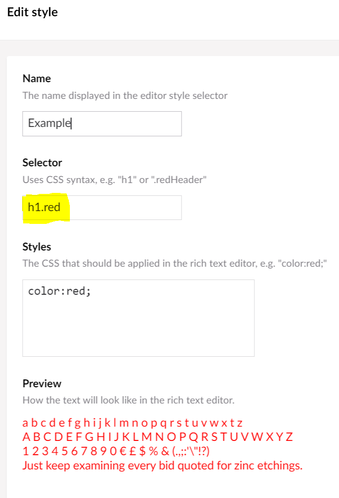 Bug when using multiple styles for the same selector in RTE · Issue #13606 · umbraco/Umbraco-CMS ...