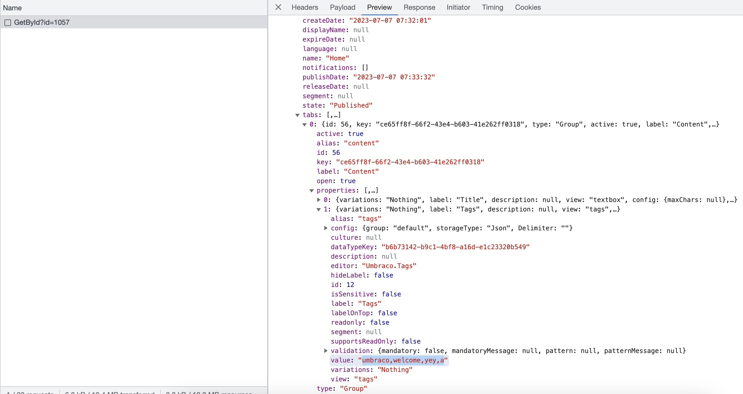 Tags are hidden until you Save and Publish when changing the Tags' Storage Type from CSV to JSON ...