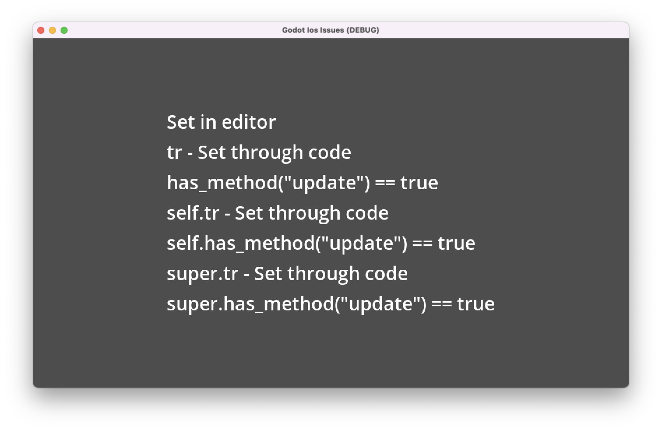 Inherited methods not working on iOS export (for example .tr()) · Issue ...
