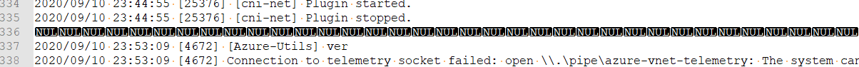Failed to start network plugin, err:invalid character '\x00' looking for beginning of value ...