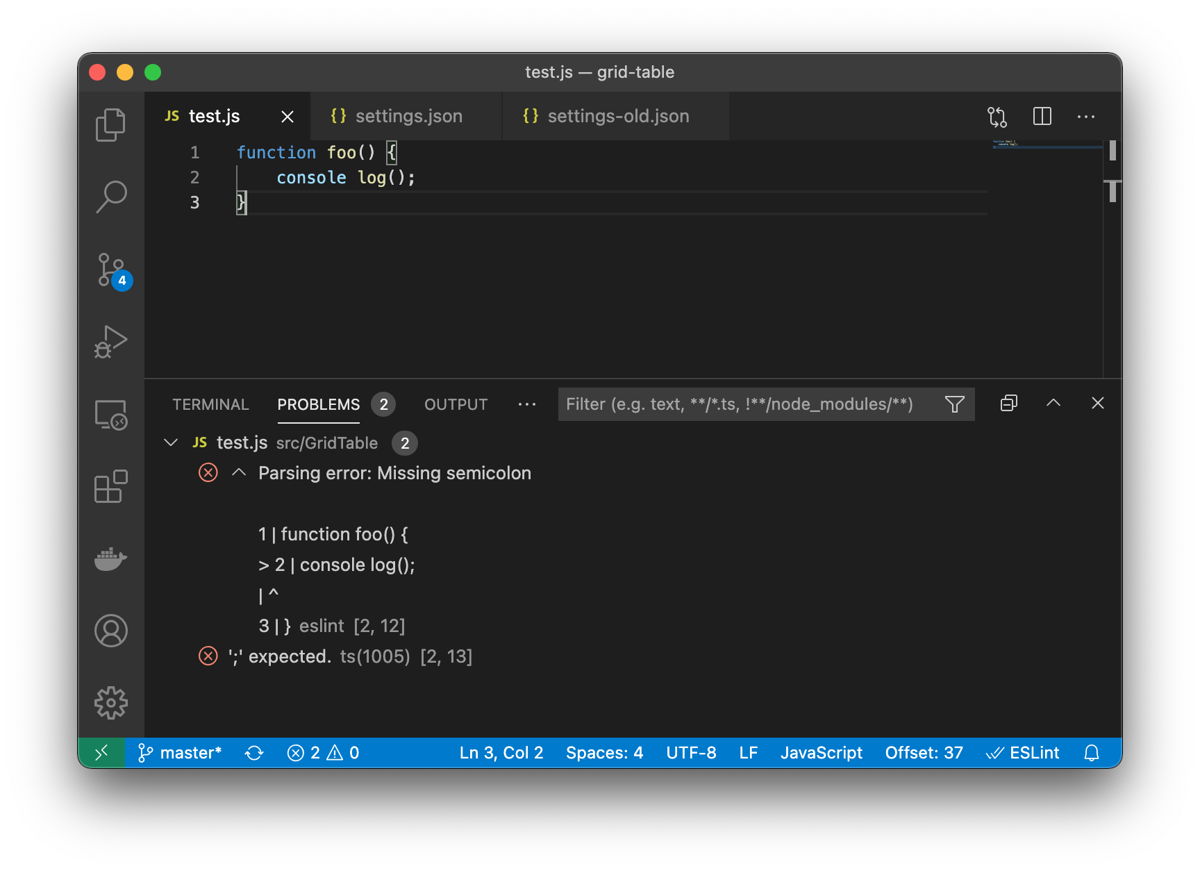 Errors and warnings not highlighted in the code (JS, ESLint) · Issue ...