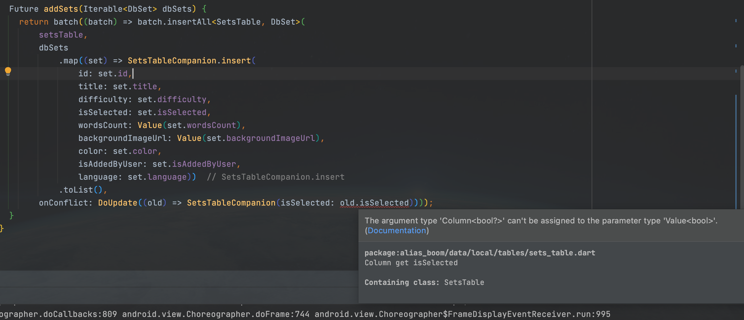 batch.insertAll and onConflict: DoUpdate · Issue #1459 · simolus3/drift · GitHub