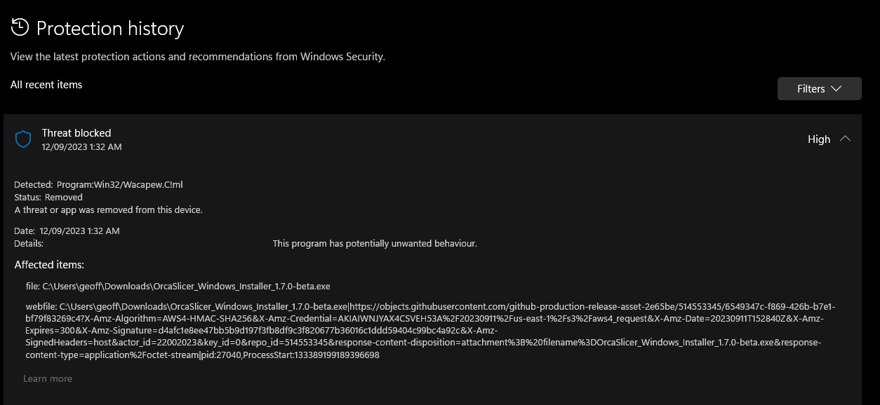 Windows Defender reports virus and blocks the EXE. (1.7.0 beta) (False alarm) · Issue #2071 ...