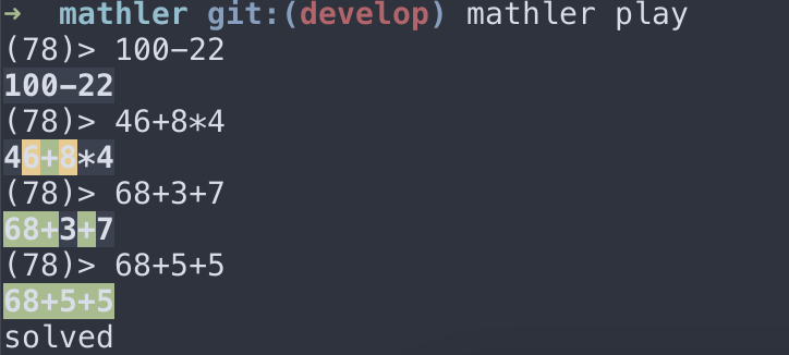 GitHub - dannypsnl/mathler: terminal version of mathler