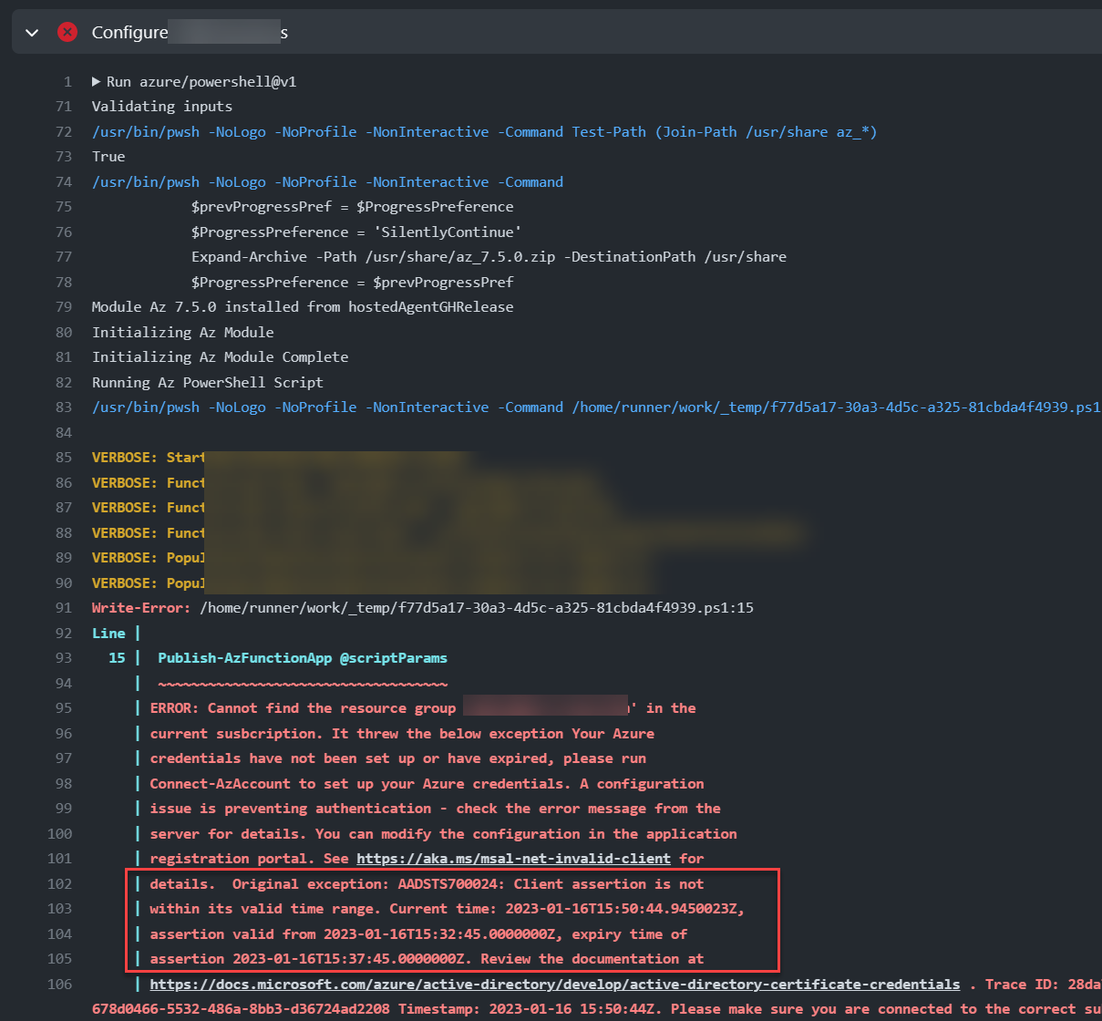 ERROR: AADSTS700024: Client assertion is not within its valid time range · Issue #180 · Azure ...