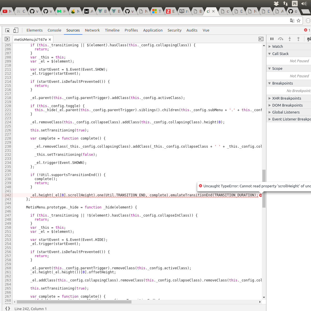 MetisMenu._show cannot read property 'scrollHeight' of undefined · Issue #144 · onokumus ...