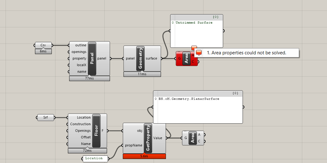 Grasshoppers area method does not work with the Geometry params · Issue #563 · BHoM/Grasshopper ...