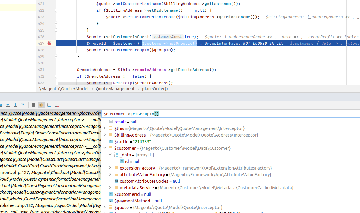 Customer group id field set is null during placing guest order · Issue #36514 · magento/magento2 ...