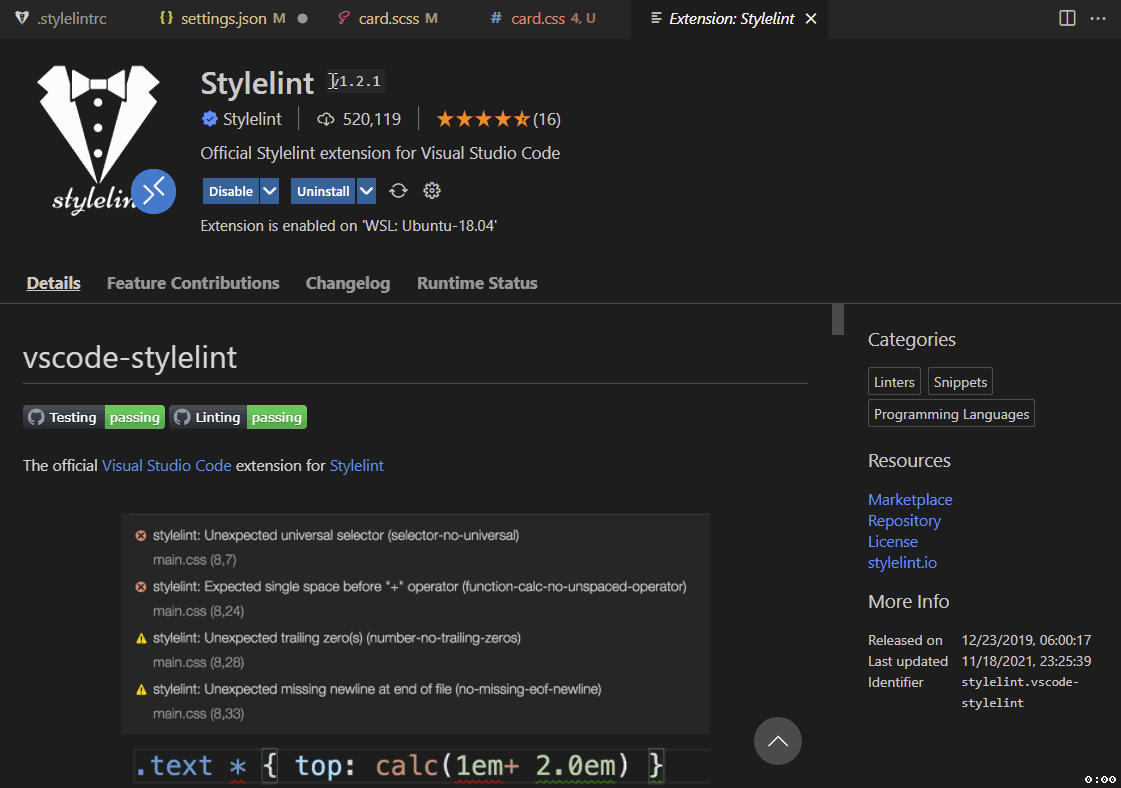 [Bug]: Fix feature does not work · Issue #369 · stylelint/vscode-stylelint · GitHub