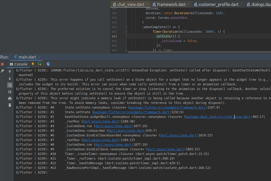 Calling of 'setState' without if(mounted) · Issue #95 · fayeed/dash_chat · GitHub