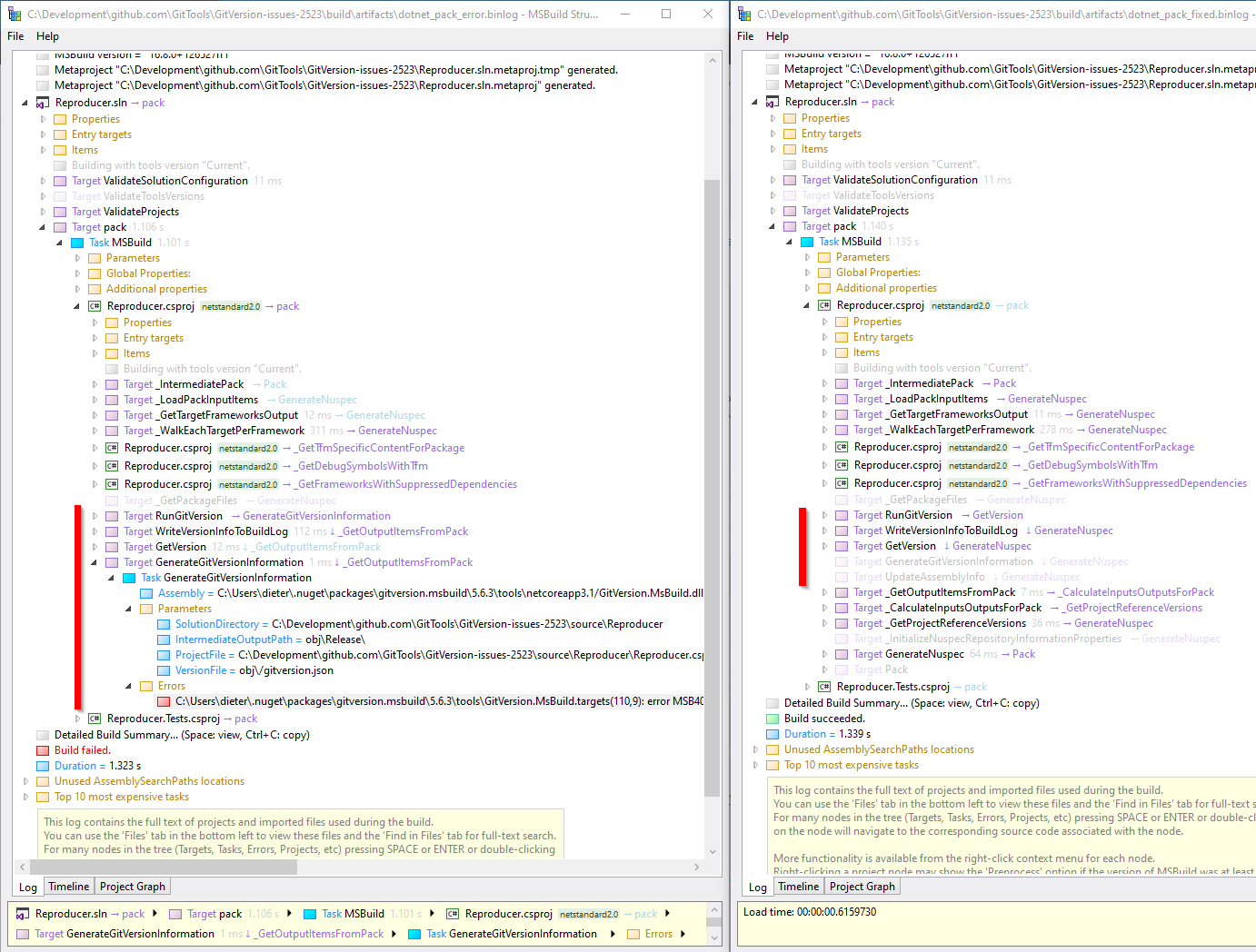 [Bug] GitVersion.MSBuild fails when running "dotnet.exe pack" · Issue #2523 · GitTools ...