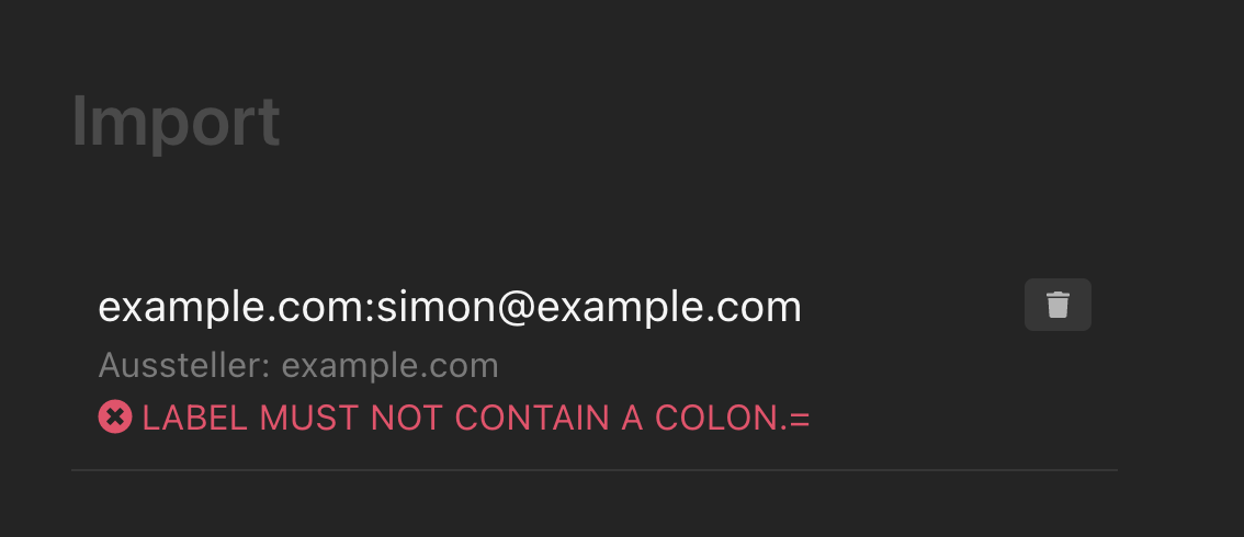 Why are no colons allowed inside label? · Issue #234 · Bubka/2FAuth · GitHub
