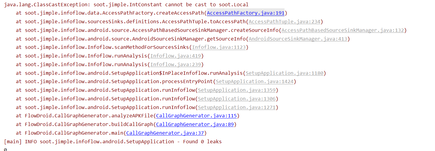 Javalangclasscastexception Sootjimpleintconstant Cannot Be Cast To Sootlocal · Issue 248