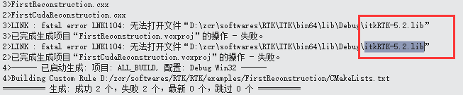 “itkRTK-5.2.lib” is not created · Issue #424 · RTKConsortium/RTK · GitHub