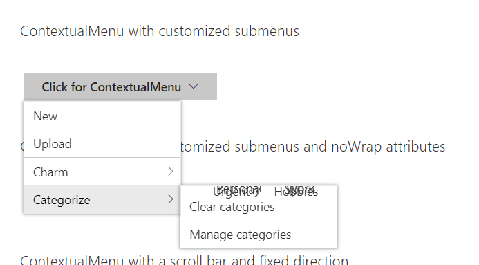 Contextualmenu Sample On Website Looks Broken · Issue 4148 · Microsoftfluentui · Github