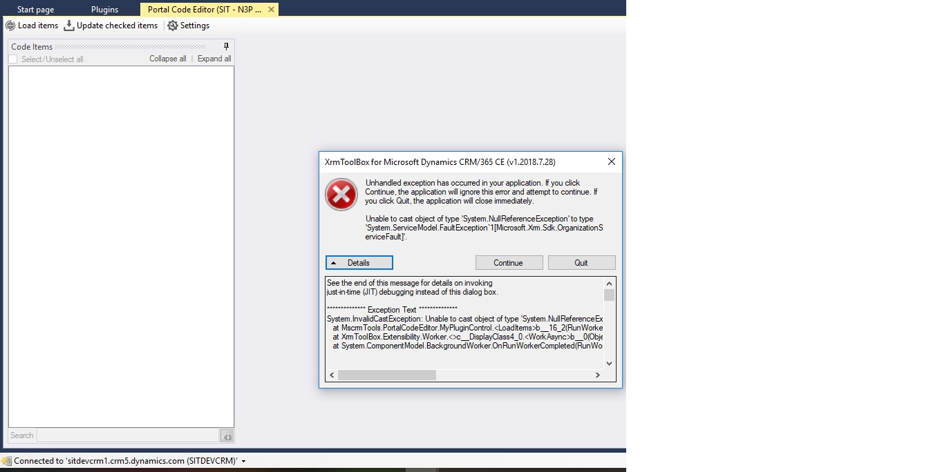 Portal Code editor does not work in our dev environment · Issue #11 · MscrmTools/MscrmTools ...