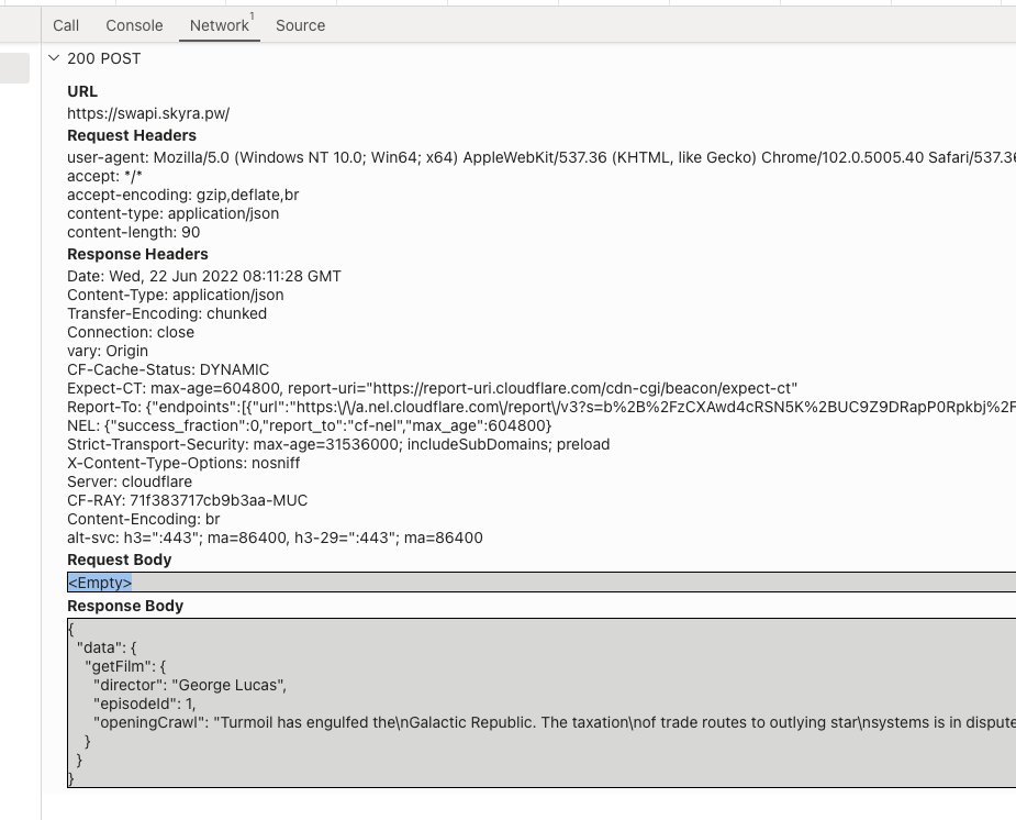 [BUG] `Request body` of a Graphql POST API call is not displayed in the trace viewer · Issue ...