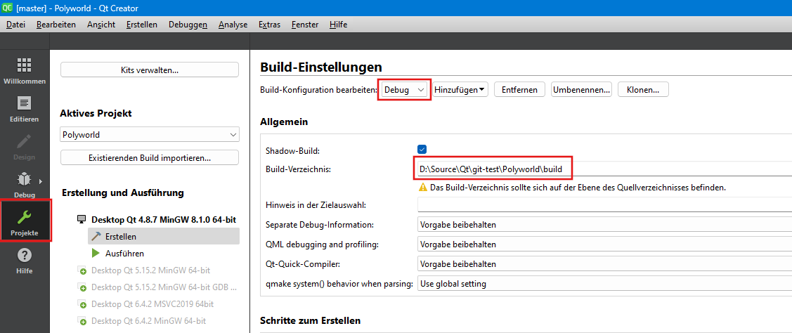 7 Building Polyworld with the Qt Creator - markus-moeller/polyworld GitHub Wiki