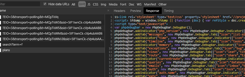 Ajax response made invalid due to debugbar injection · Issue #885 · barryvdh/laravel-debugbar ...
