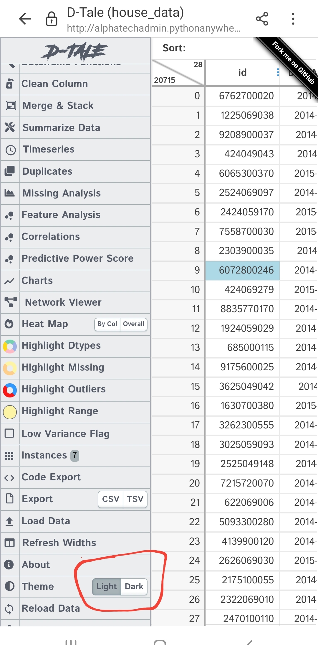 Dark Mode · Issue #541 · man-group/dtale · GitHub