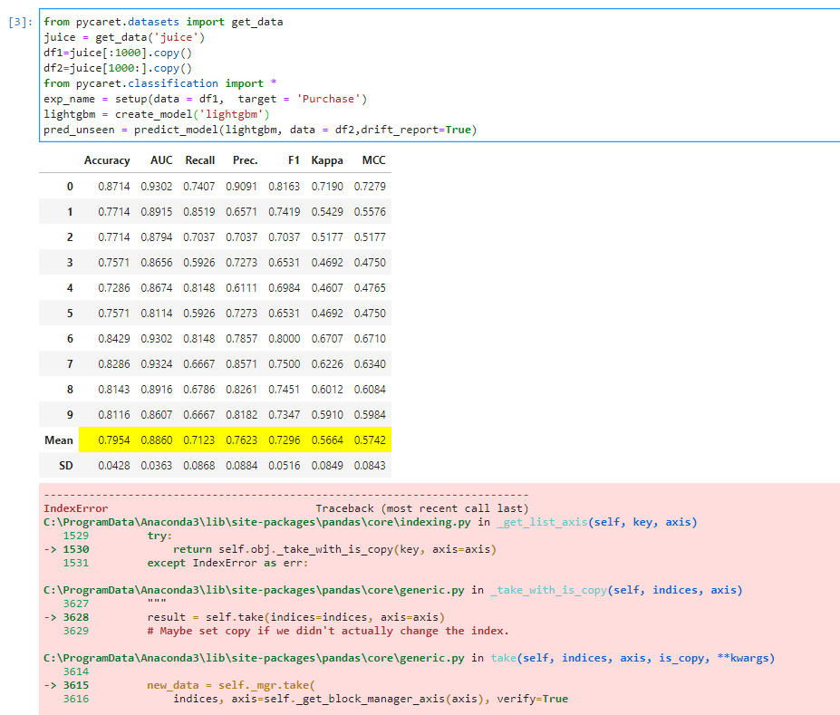 [BUG] drift report error · Issue #2059 · pycaret/pycaret · GitHub