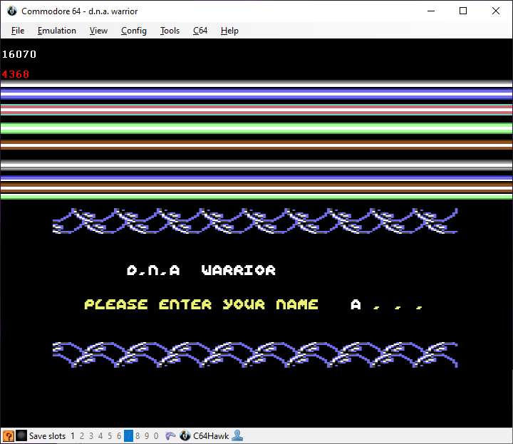 "DNA Warrior" game border bug - Commodore 64 · Issue #1341 · TASEmulators/BizHawk · GitHub